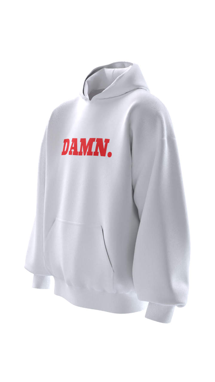 kendrick lamar Damn Oversized Hoodie - White – OneCloth